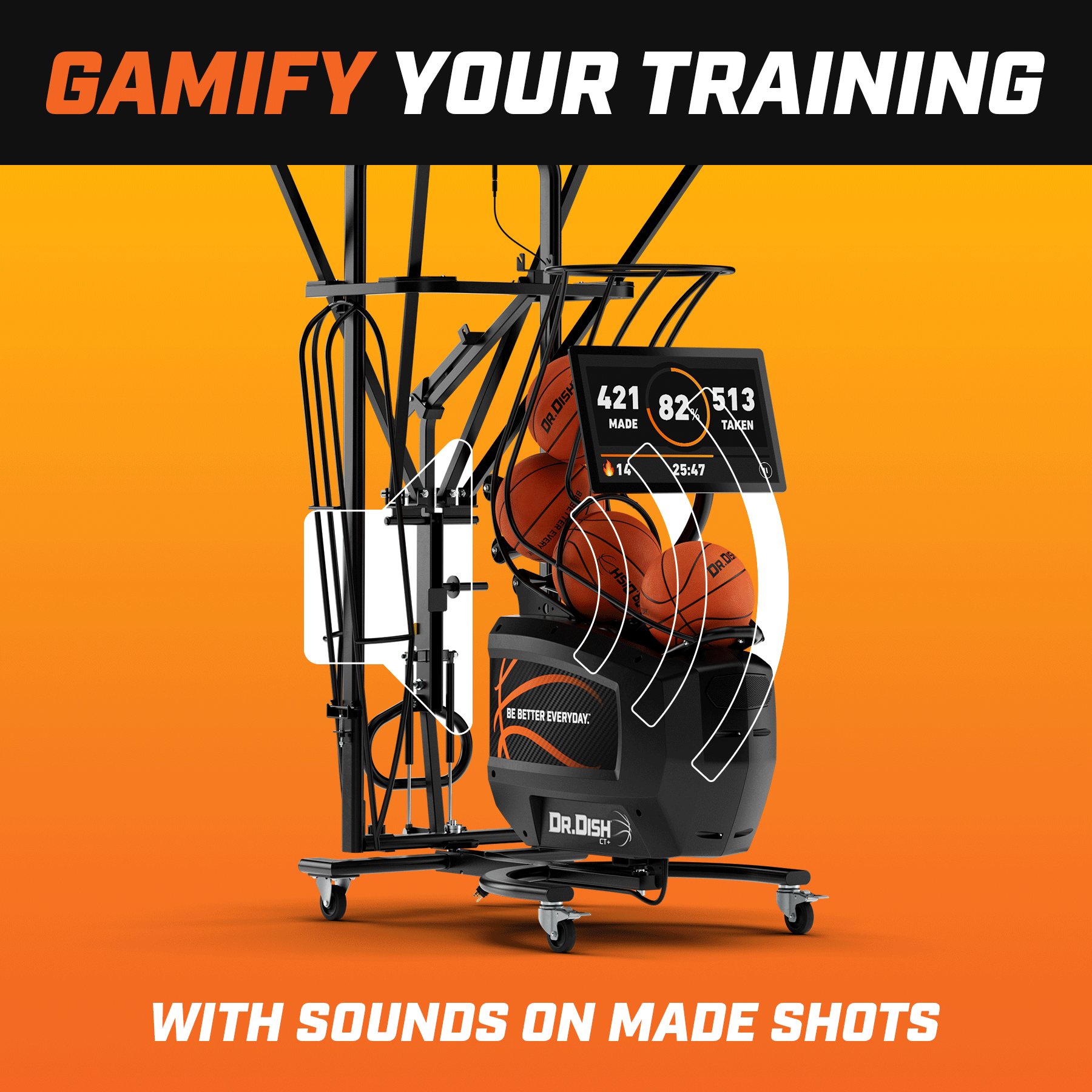 Gamify your Training with Sounds on Made Shots